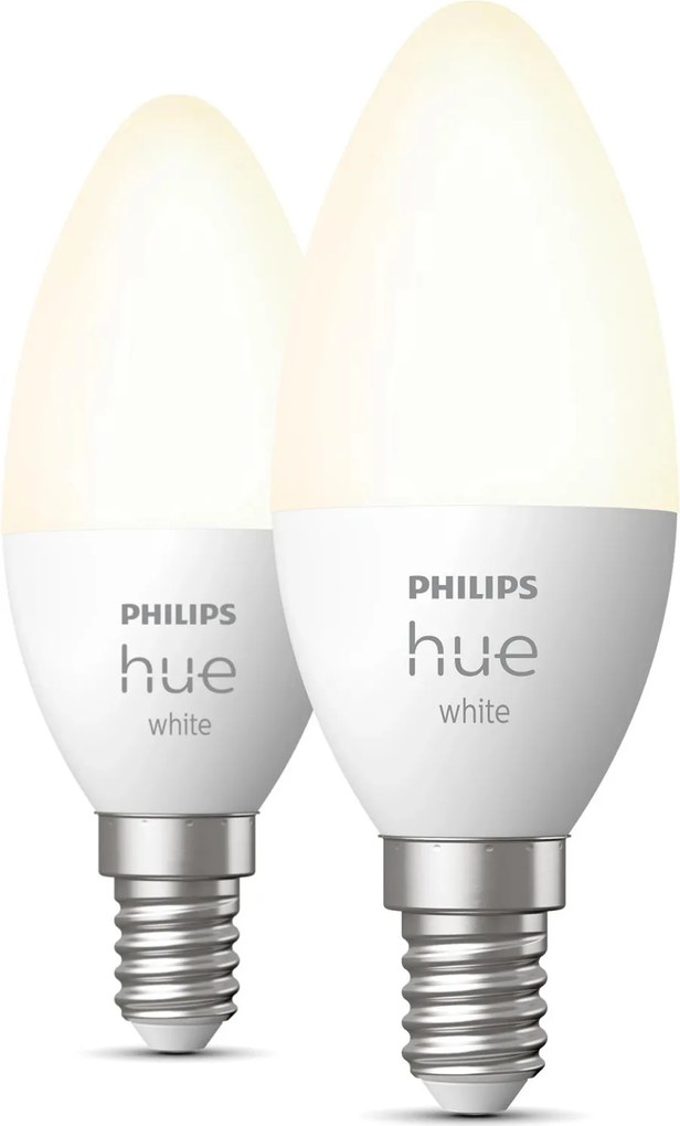 Philips Hue Smart žárovka White E14 C39 5,5W 470lm 2700K, 2 ks