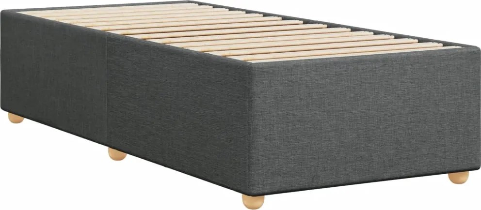 Rám postele bez matrace tmavě šedá 100 x 200 cm textil 3284709