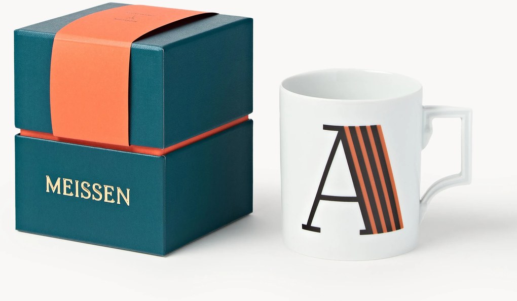 Westwing x MEISSEN, ručně vyrobený hrnek Initials's dekorací Motif