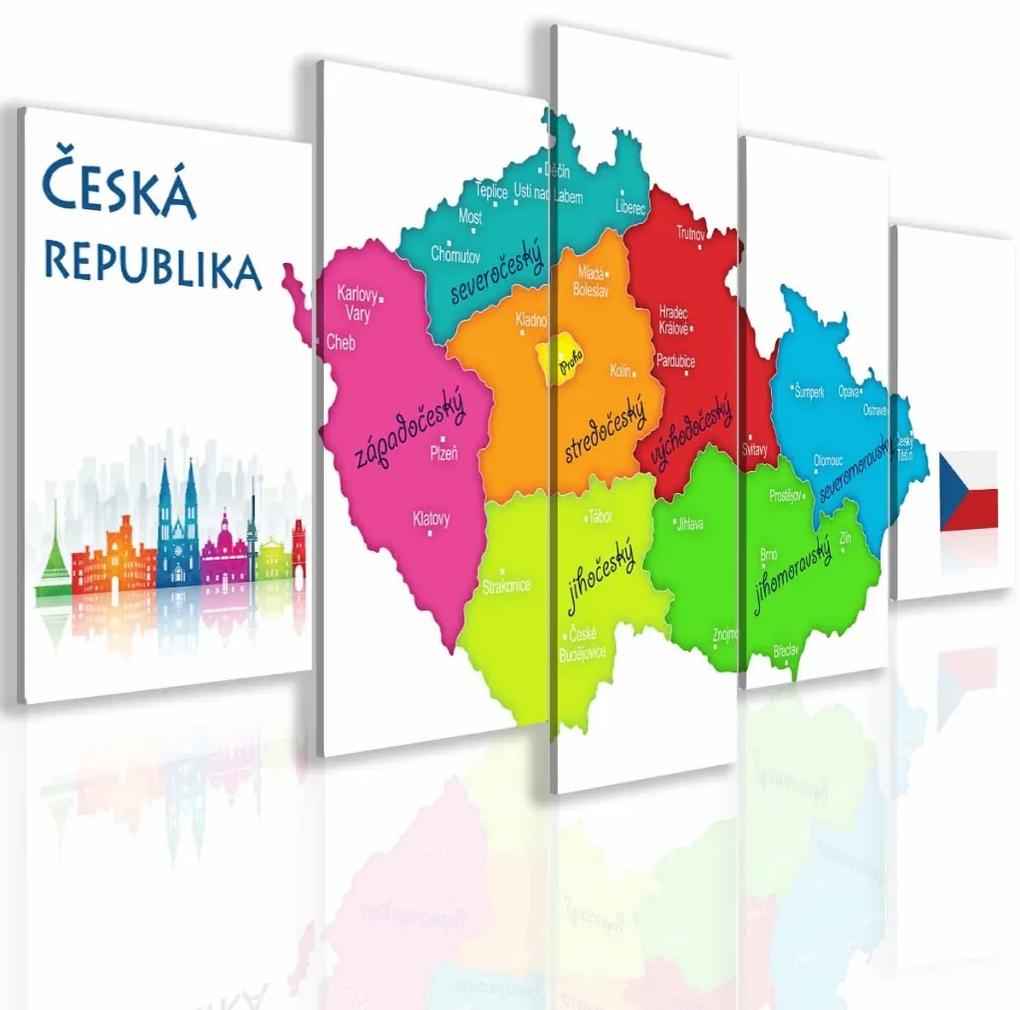 Malvis ® Obraz Mapa České republiky Velikost: 100x50 cm