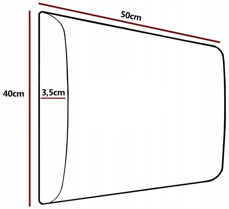 Eka Čalouněný panel Trinity 50 x 40 cm - Tmavá šedá 2315