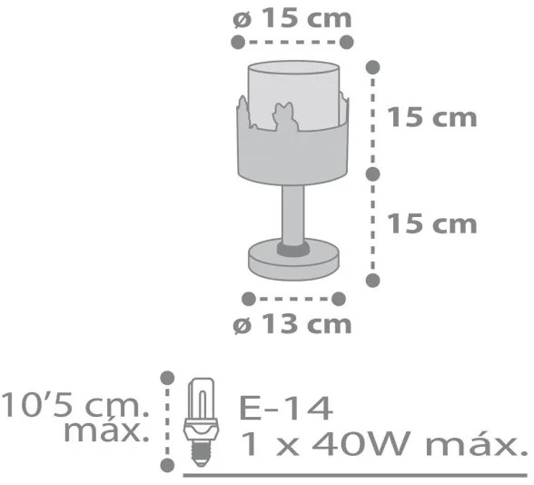 Dalber 61271 - Dětská lampička LOVING DEER 1xE14/40W/230V