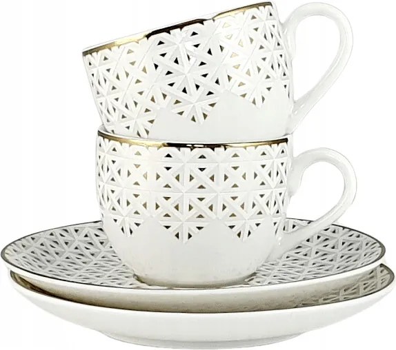 Oktan sada 2 šálků s podšálkem na espresso 100 ml|Porcelán Bogucice