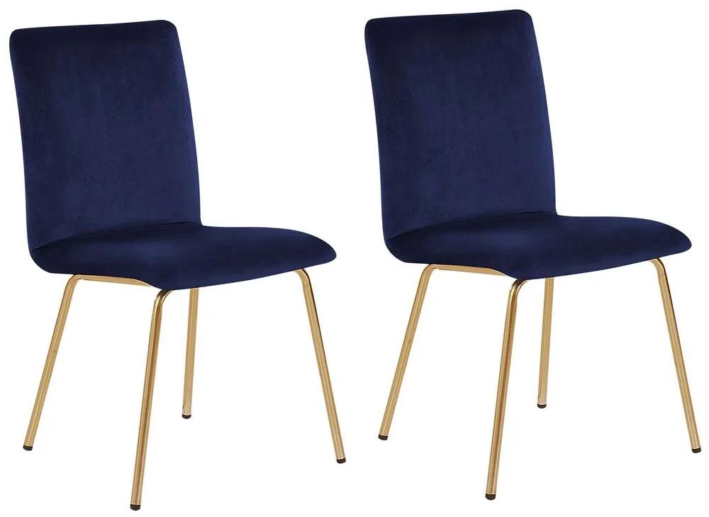 Sada 2 židlí modrá  RUBIO Beliani