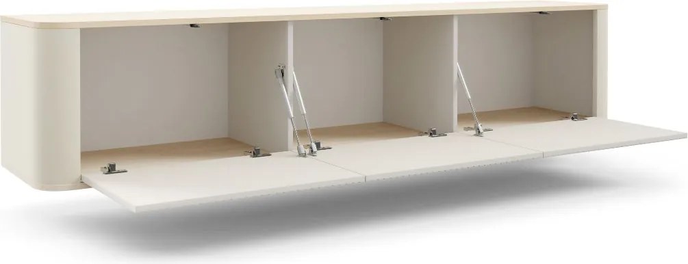 Závěsná TV skříňka Trenza Kašmír/Dub Vicenza 200 cm – moderní design a funkčnost