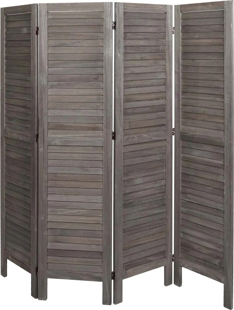 Paraván HWC-G30 - 170 × 162 cm - šedohnědá