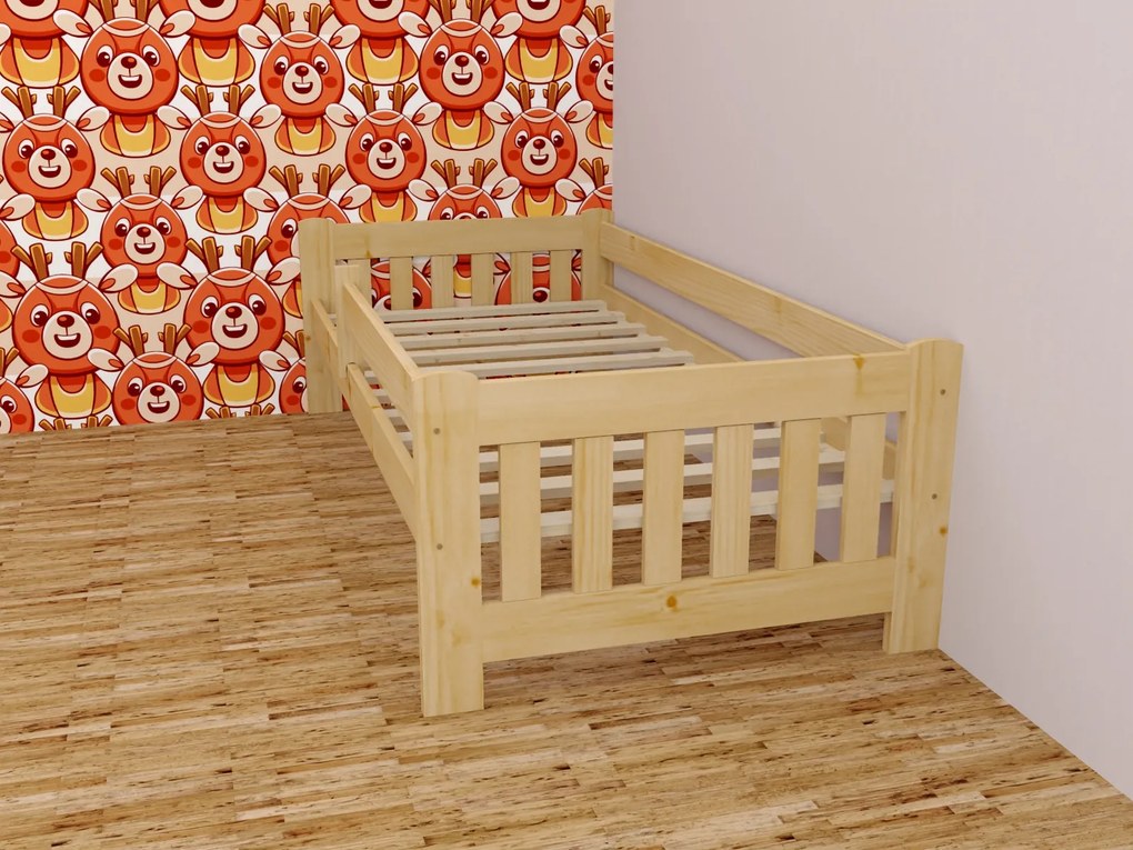 Vomaks Dětská postel DP 022 se zábranou Rozměr: 80 x 180 cm, Barva: barva růžová