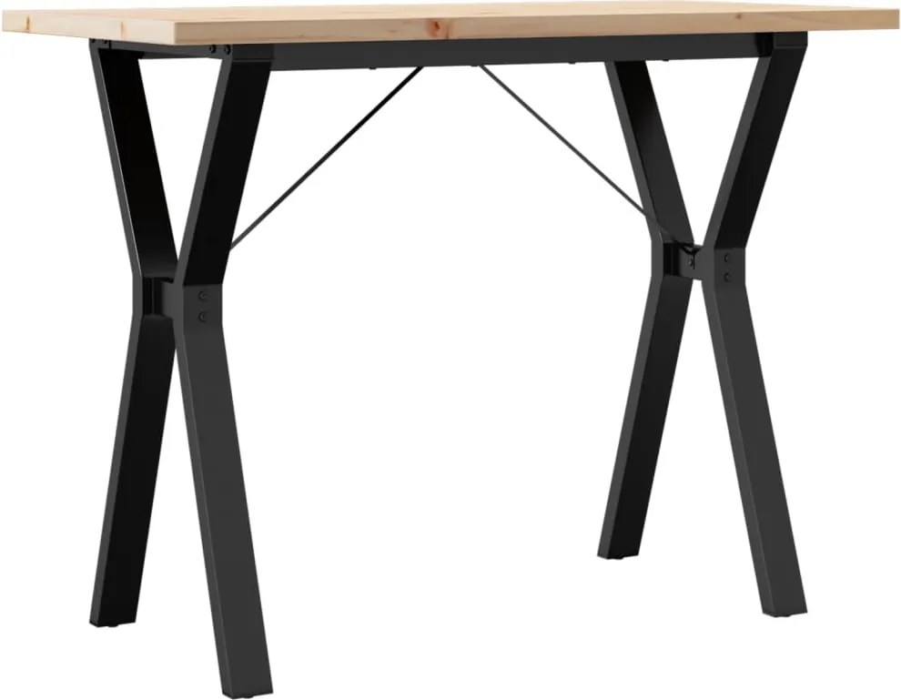 Jídelní stůl s Y rámem 100 x 50 x 75,5 cm borové dřevo a ocel 3282785