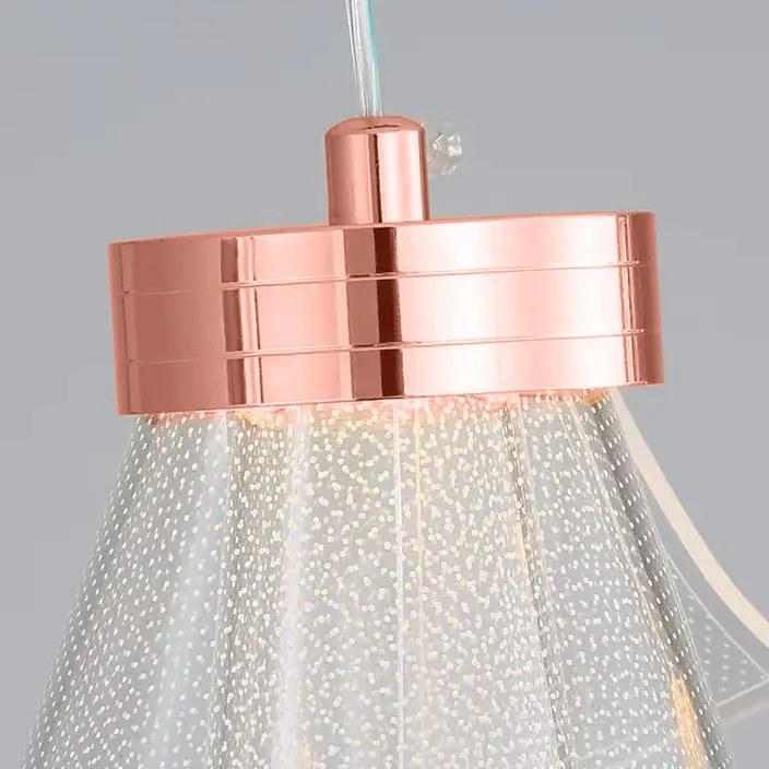 Toolight Toolight, LED závěsné svítidlo, 10W, 4000K, 467lm, APP1765-1CP, růžové zlato, OSW-09309