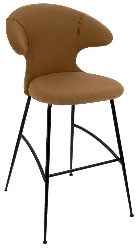Barová židle Time Flies Barva nohou:: černá, barva potahu:: karamelová