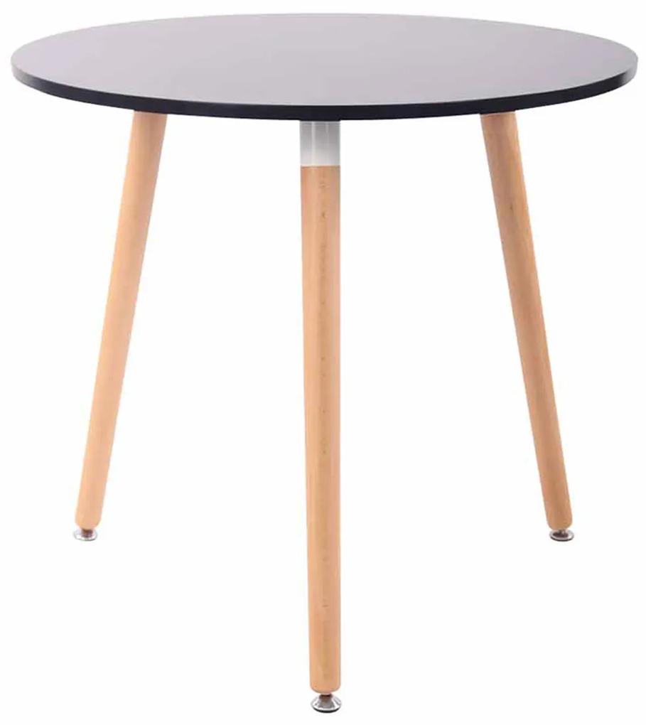 Jídelní stůl kulatý Angar, nohy natura  ~ v75 x Ø80 cm Barva  Černá