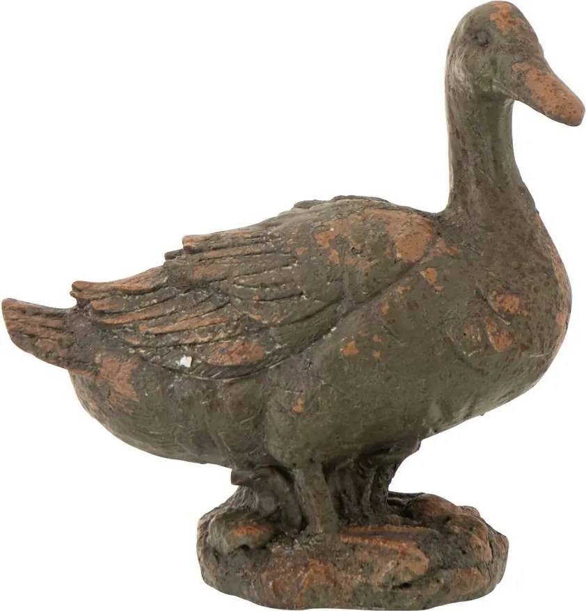 Zelená antik venkovní dekorace kachna Antiqou - 35*18*36 cm