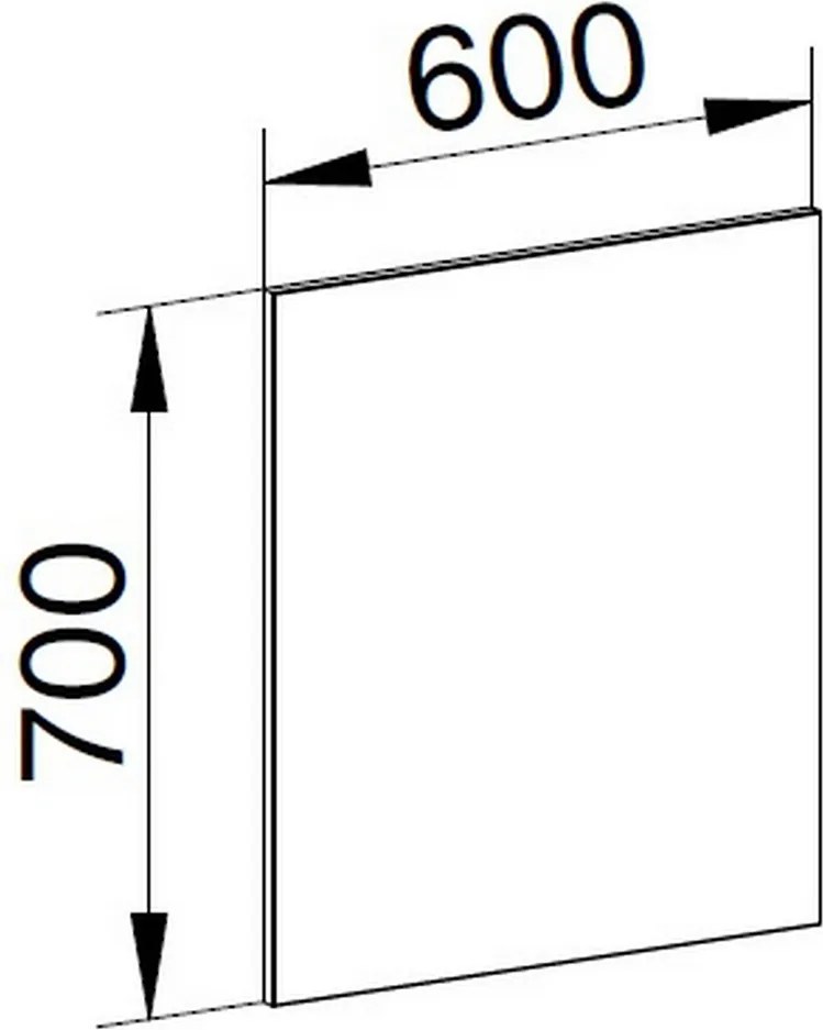 Mereo Mereo, Zrcadlo 600x700x20 mm, CN692