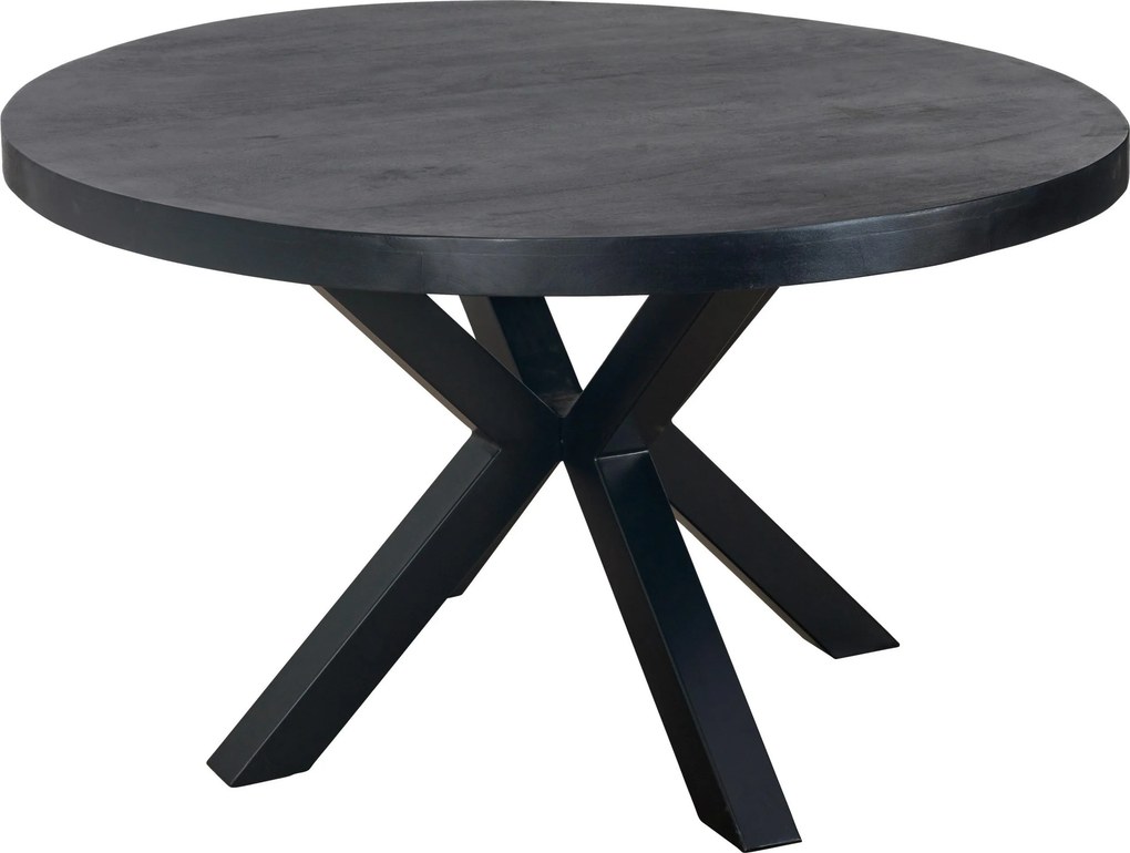 XXXLutz JÍDELNÍ STŮL, mangové dřevo, černá, 130/130/76 cm P & B - Jídelní stoly - 002641004701