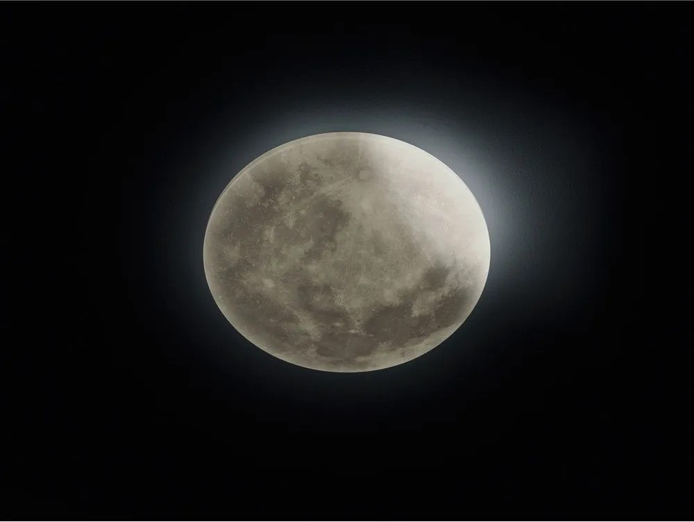 Světle šedé LED dětské stropní svítidlo se stínidlem z akrylového skla ø 40 cm Lunar – Trio