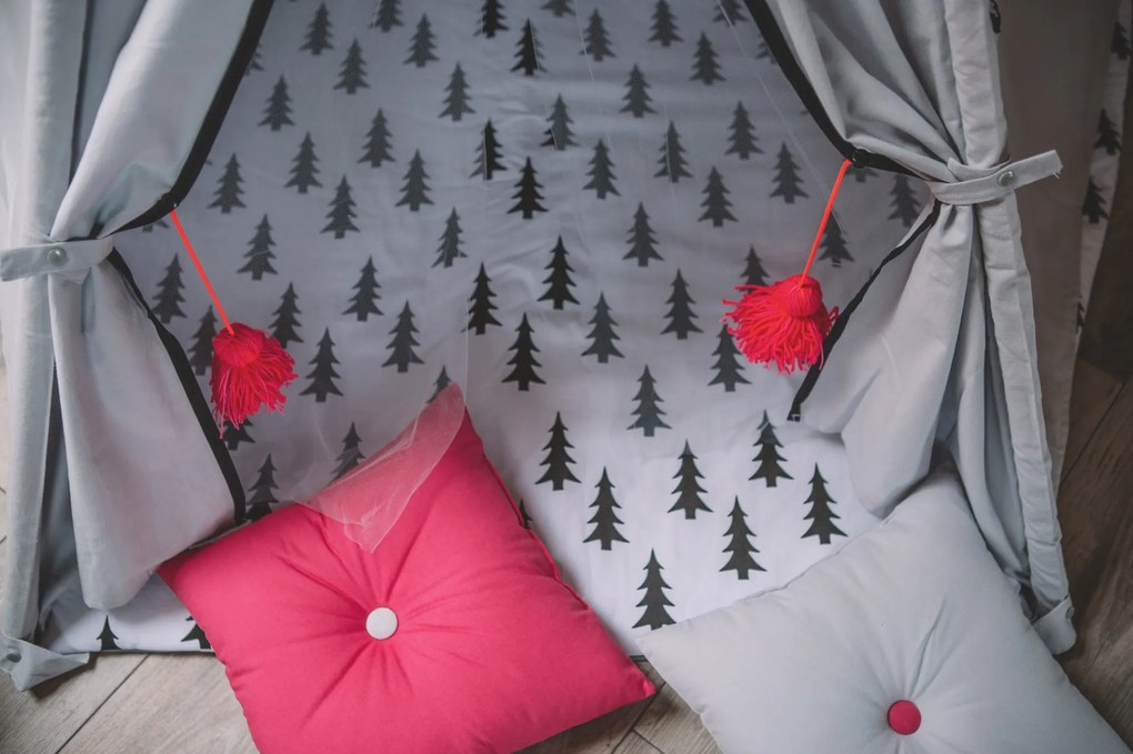 Vigvam design Teepee Gray &amp; Colors - ČTVERCOVÉ BEZ DOPLŇKŮ