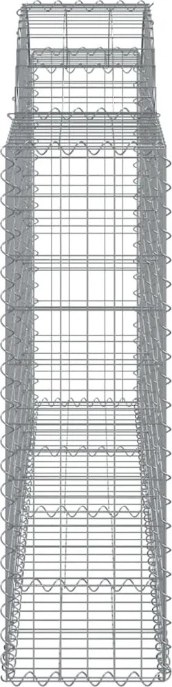 Klenuté gabionové koše 11ks 200x30x100/120cm pozinkované železo 3146119