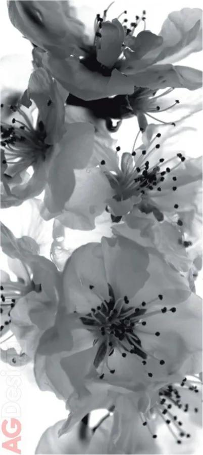 Vliesová fototapeta Černobílá Květiny FTNV-2863 | 90x202 cm