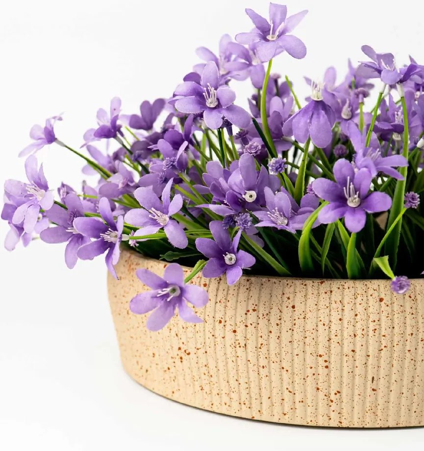 Mísa na květiny ERYNA, sklolaminát, průměr 30 cm, béžová