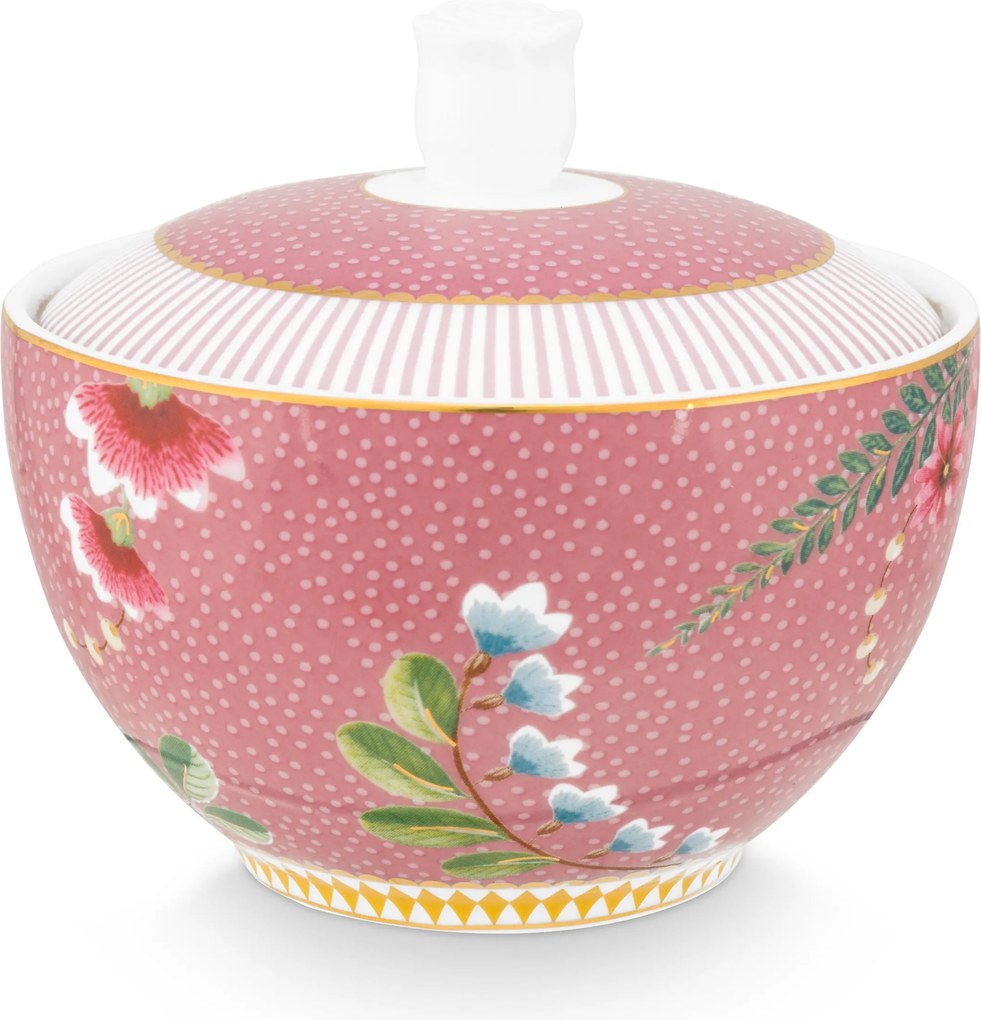 Pip Studio La Majorelle cukřenka 300ml, růžová (porcelánová cukřenka )