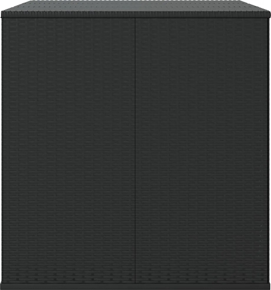 Zahradní úložný box PE ratan 145 x 100 x 103 cm černý 317229