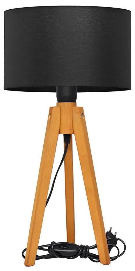 Stolní lampa ALBA 1xE27/15W/230V černá/dub