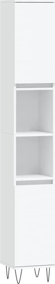 vidaXL 3dílný set koupelnových skříněk kompozitní dřevo [3187789] Barva: Bílá