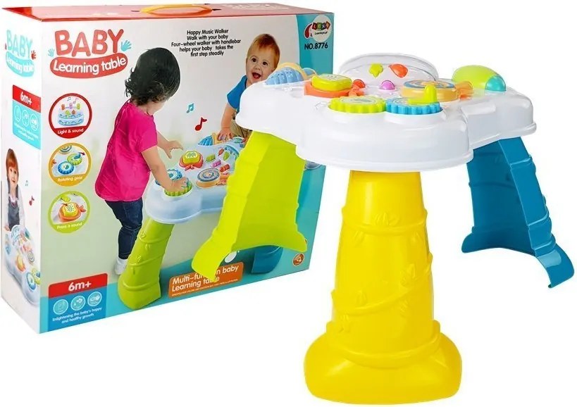 LEAN Toys Vzdělávací stolek se sladkostmi a zvuky pro miminko