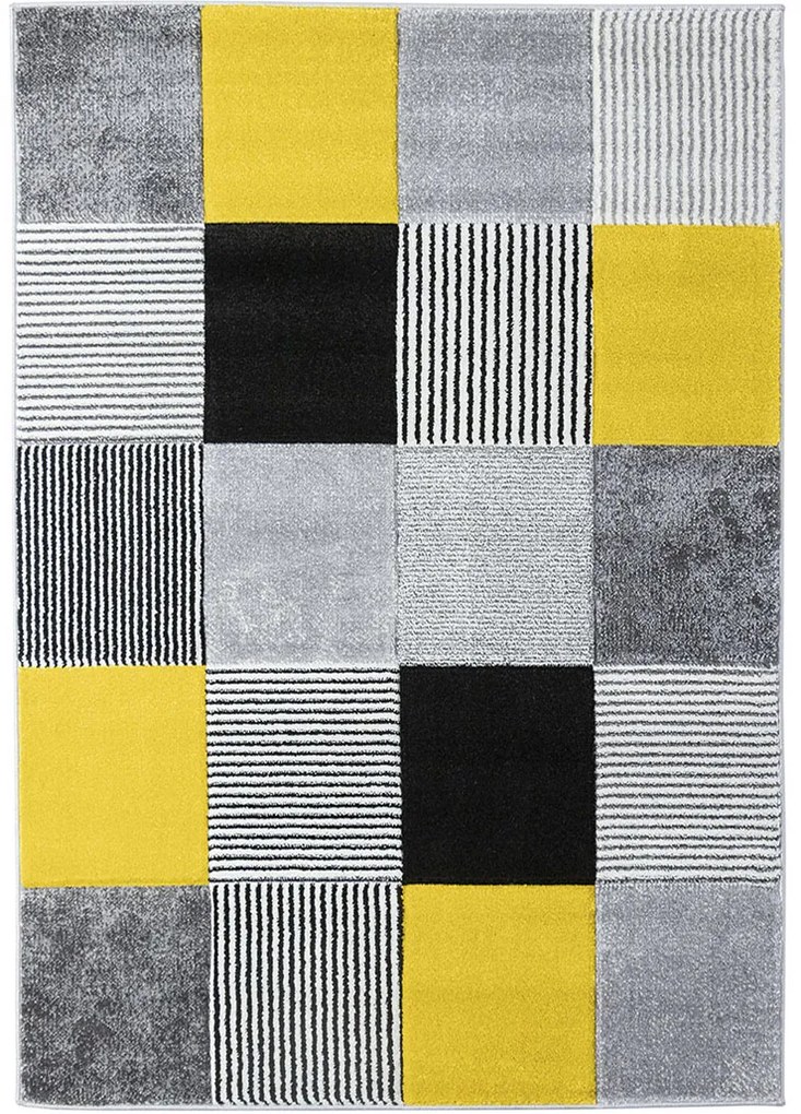 Koberce Breno Kusový koberec ALORA A1039 Yellow, Šedá, Vícebarevné, 120 x 170 cm