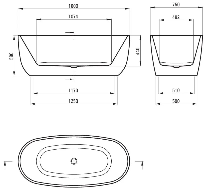 Deante Alpinia, volně stojící rohová vana ke stěně 160x75 cm, pravá, bílá lesklá, DEA-KDU_016W