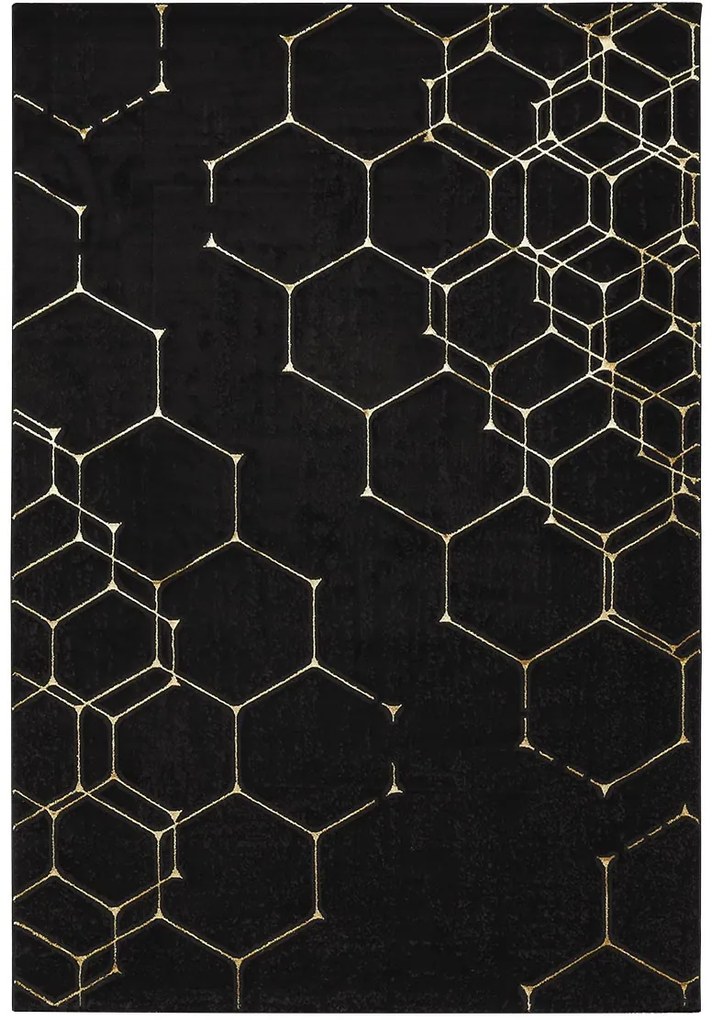 Koberce Breno Kusový koberec MARMARIS 405/black, Černá, Vícebarevné, 200 x 290 cm