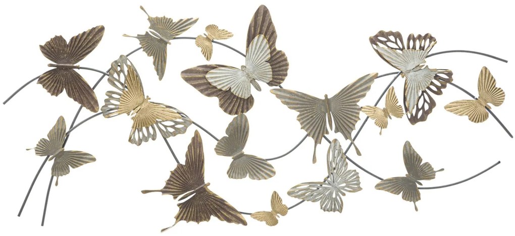 Nástěnná dekorace Mauro Ferretti Butterflies, 118x3x52 cm