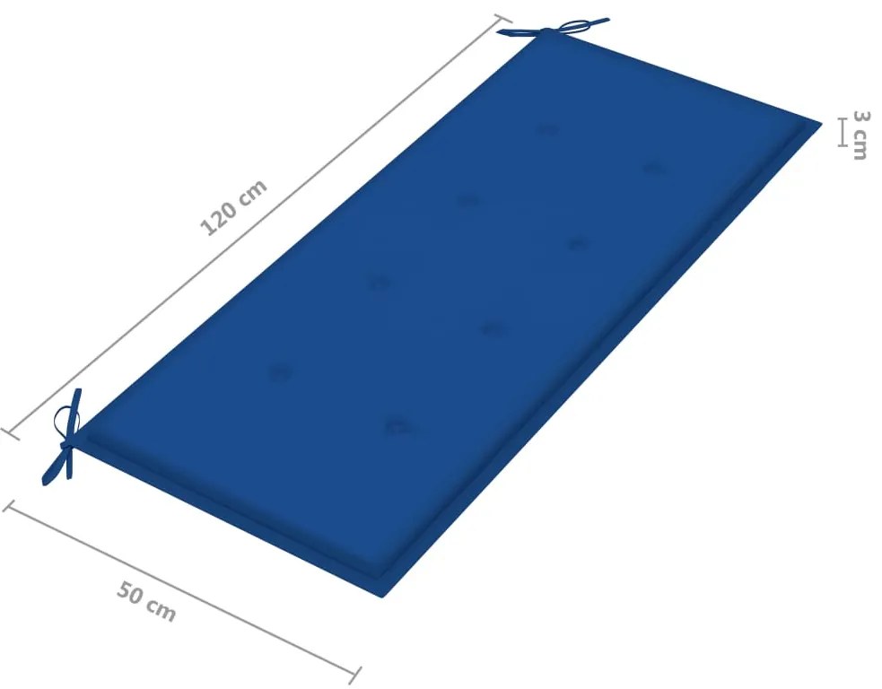 vidaXL Marketos Zahradní lavice s poduškou 120 cm bambus