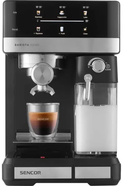 Sencor - Pákový kávovar espresso 1350W/230V černá/matný chrom