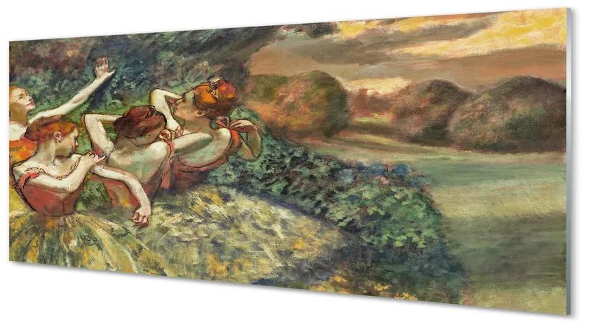 akrylový obraz Baleríny tanec v lese 120x60 cm