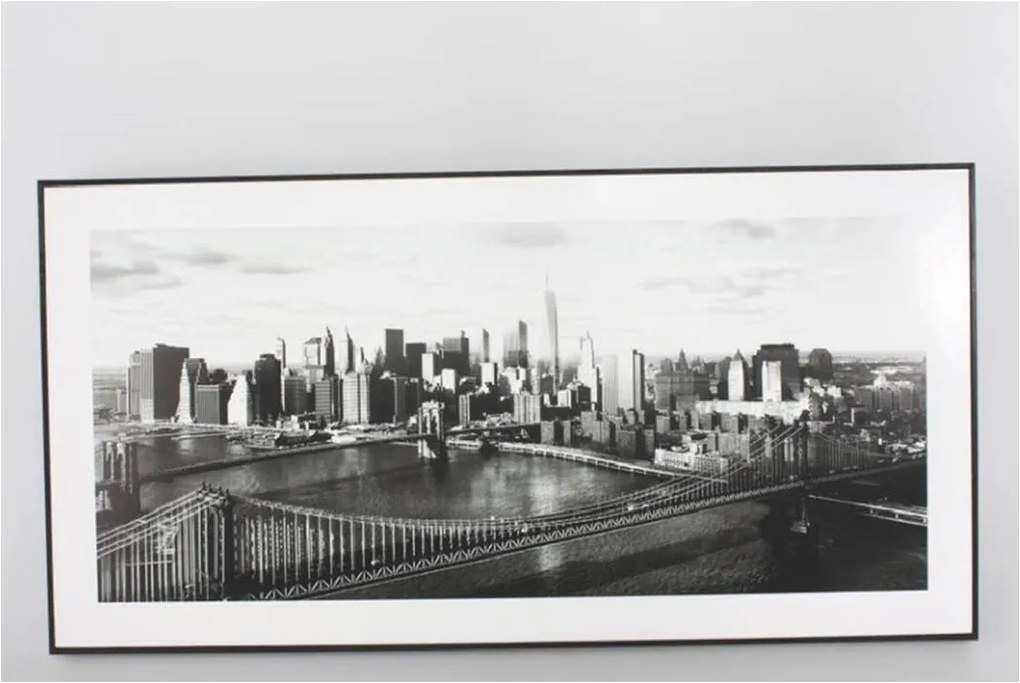 Obraz "B&W NY" 40x80x3-sklo