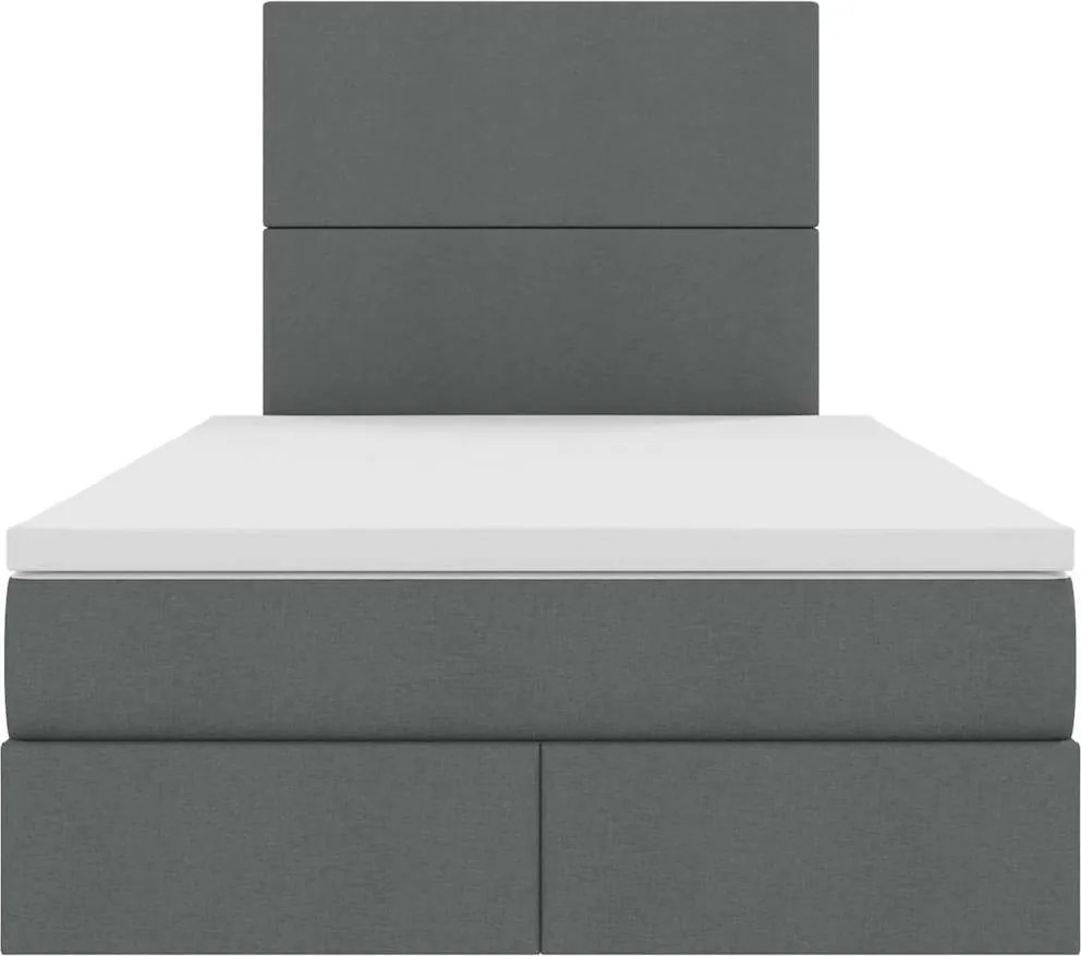 Postel s úložným prostorem a matrací Tmavě šedá 120 x 200 cm 3371710