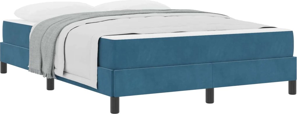 Postel s boxspringem s matrací Tmavě modrá 140 x 200 cm textil 3398699