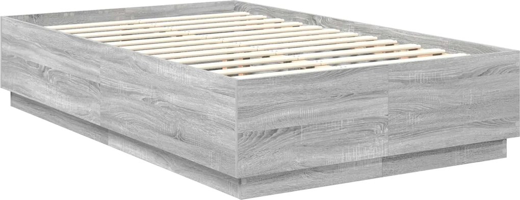 Rám postele s čelo Šedá sonoma 120 x 190 cm Kompozitní dřevo 3408185
