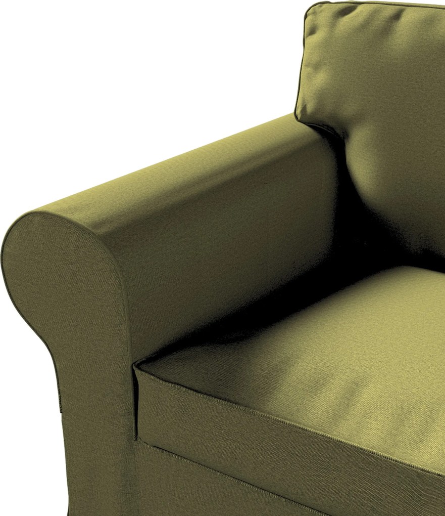 Potah na křeslo IKEA Ektorp barva zelená látka pletený vzor