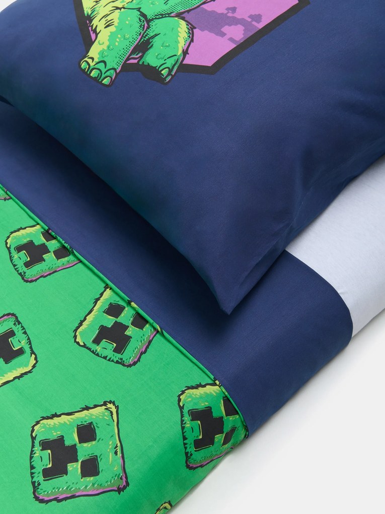Sinsay - Sada oboustranného povlečení Minecraft - námořnická modrá