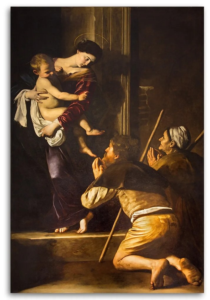 Obraz na plátně REPRODUKCE Caravaggio, Loretánská madona - 40x60 cm