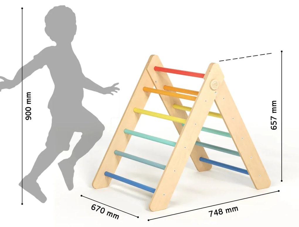 Piklerové trojúhelník duhový a oboustranná deska