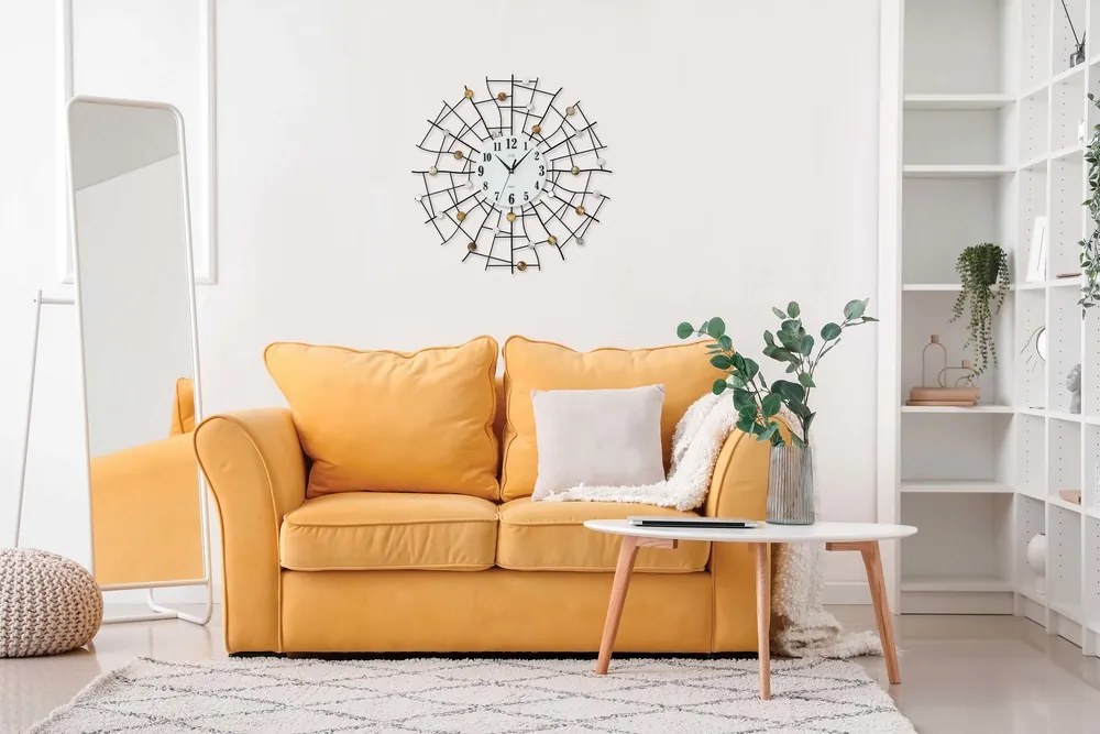 JVD Obrovské designové kovové nástěnné hodiny JVD HJ98