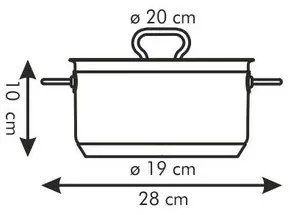 TESCOMA kastrol HOME PROFI s poklicí ø 20 cm, 3.0 l , pr. 20 cm