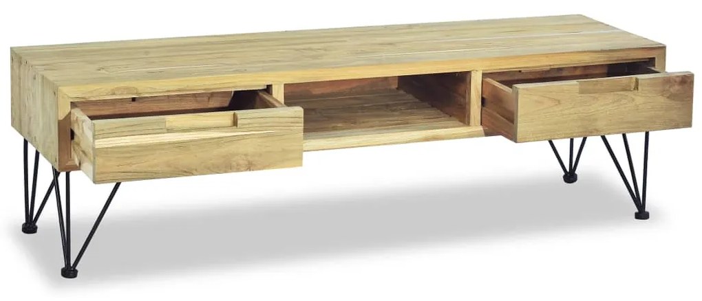 vidaXL TV stolek 120 x 35 x 35 cm masivní teak