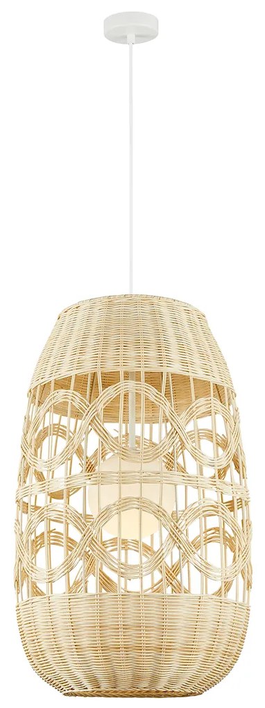 Závěsné svítidlo Arona, 1x ratanové stínítko, (fi 40cm), w