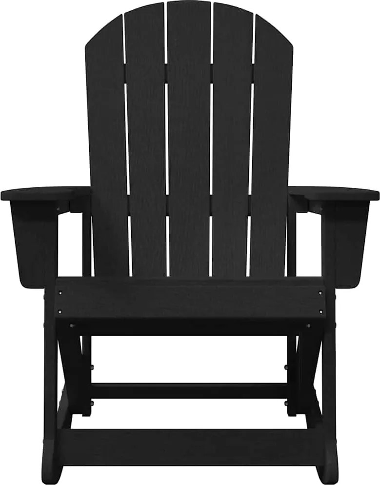 Adirondack Houpací Křesla 2 ks Černá HDPE 3335836