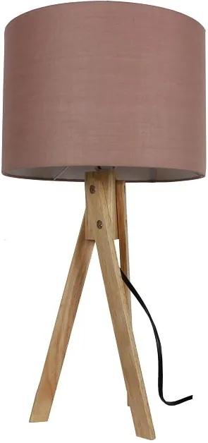 Stolní lampa, taupe hnědá / přírodní dřevo, LILA Typ 3