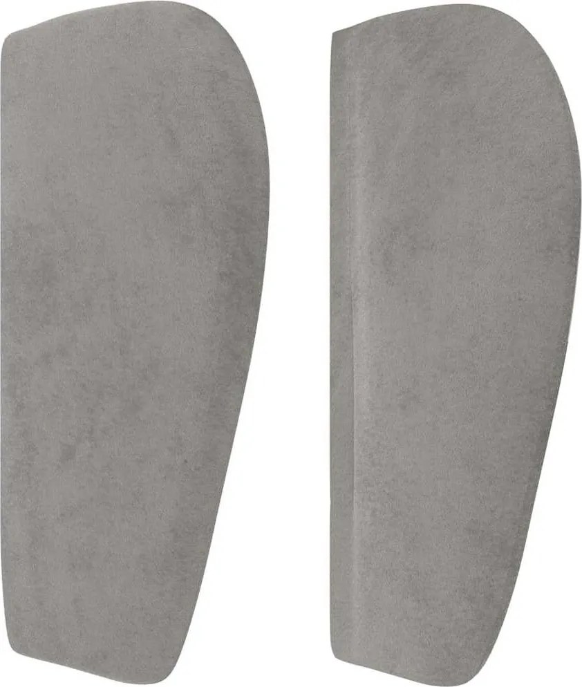 Čelo postele typu ušák světle šedé 103x23x78/88 cm samet 3117522